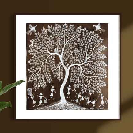 Warli Tree of Life Painting